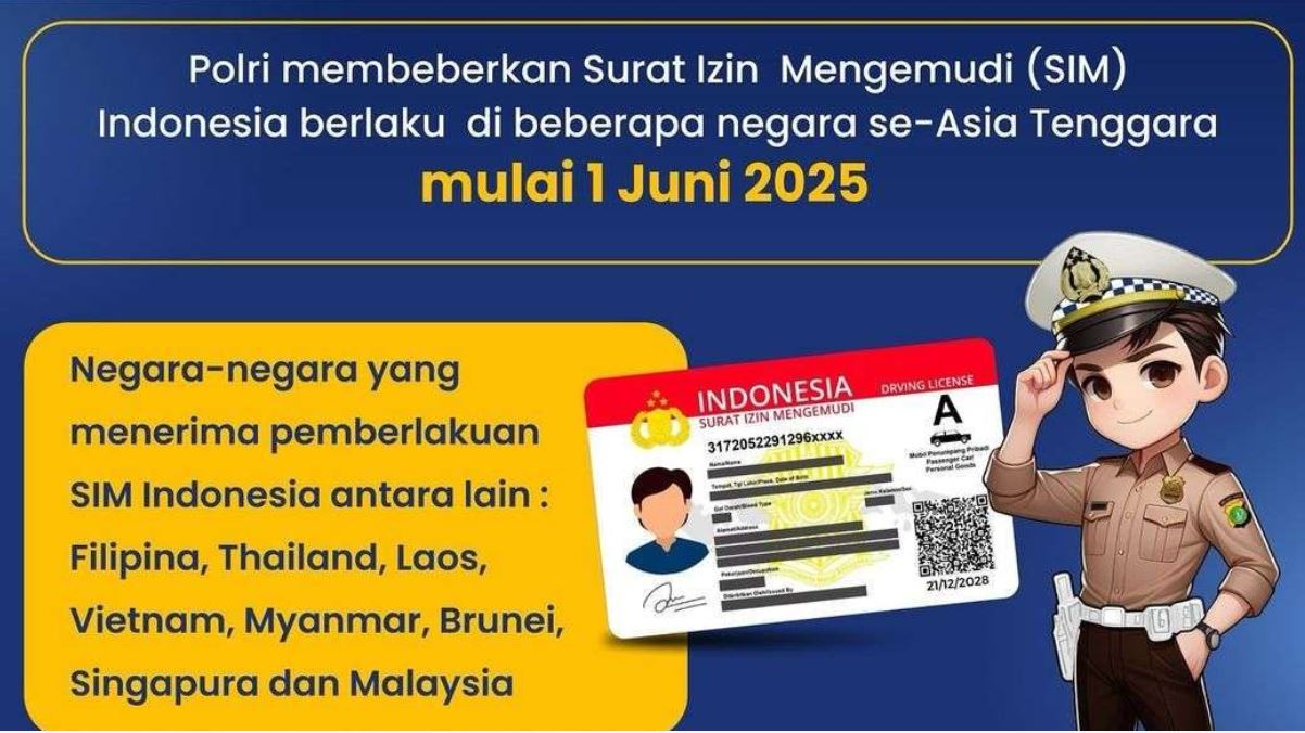 SIM Indonesia Resmi Diakui di Luar Negeri: Filipina, Thailand, Laos ...
